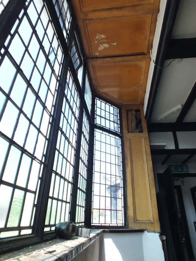 Uncovering panelling around the big bay window | The Salutation ...