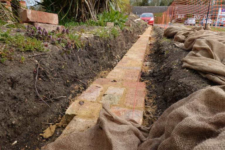 Starting the garden wall build | The Salutation - Restoration
