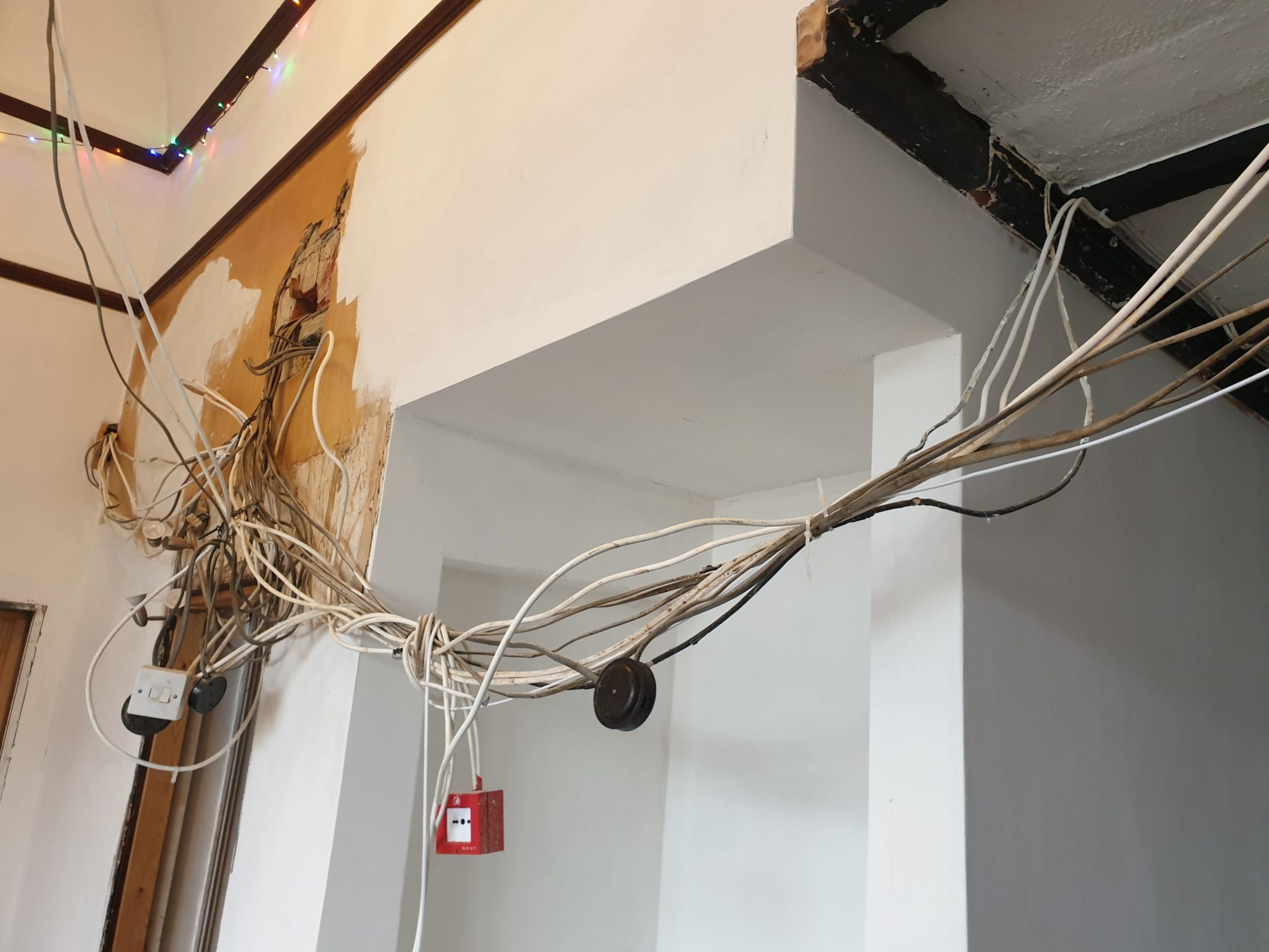 Fire alarm system rewire | The Salutation - Restoration