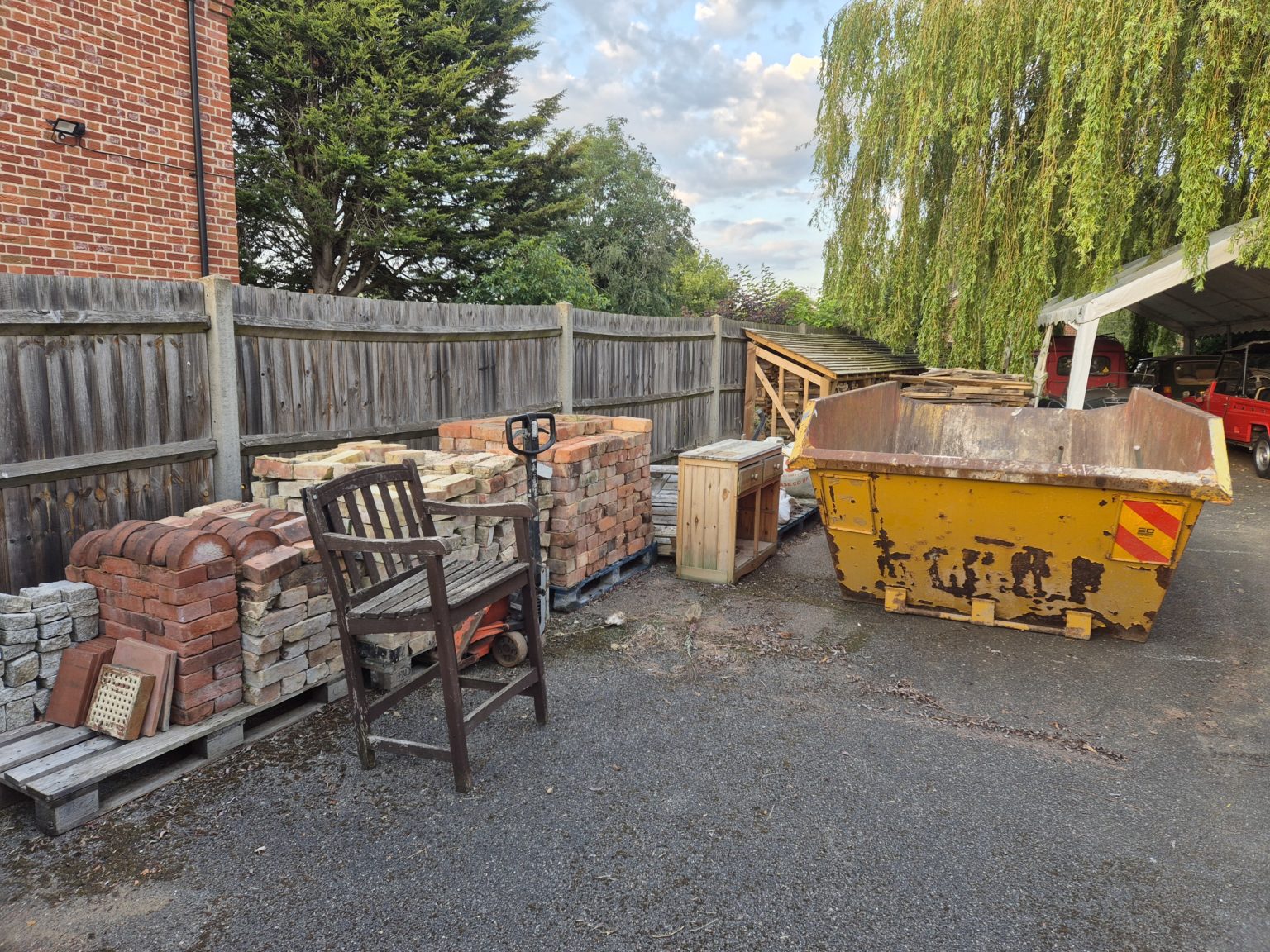 An untidy yard and another wood store extension | The Salutation ...